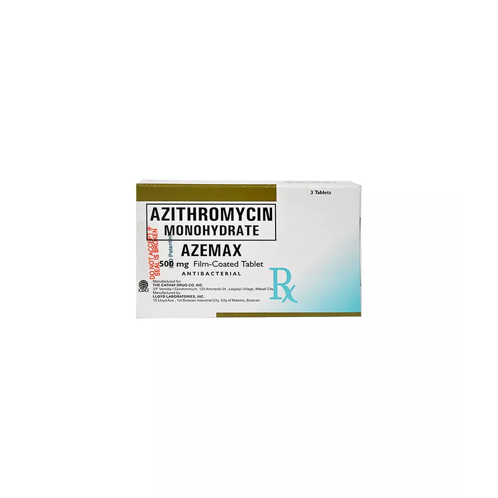 AZEMAX Azithromycin Monohydrate 500mg Film-Coated Tablet 1's price in ...